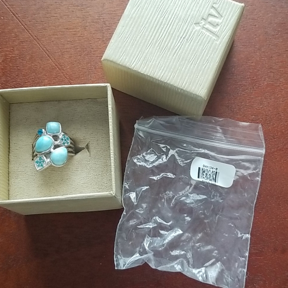 JTV | Jewelry | Larimar Neon Apatite Ring Nwt | Poshmark
